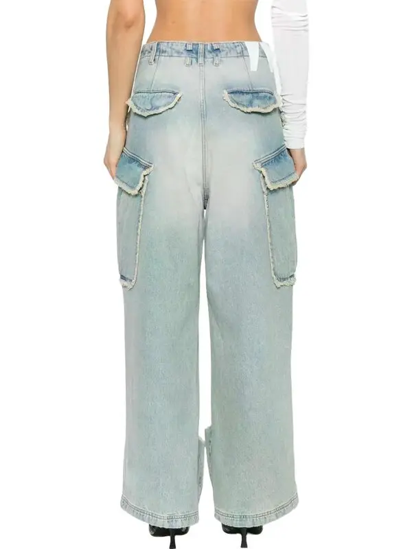 DARKPARK Vivi Distressed Wide-leg Jeans - Blue