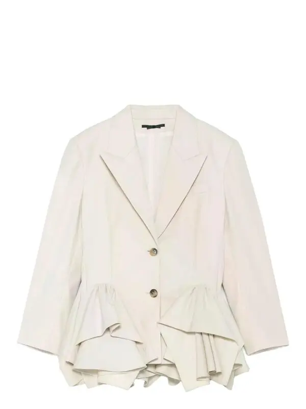Viktor & Rolf Ruffled Gabardine Blazer - Neutrals