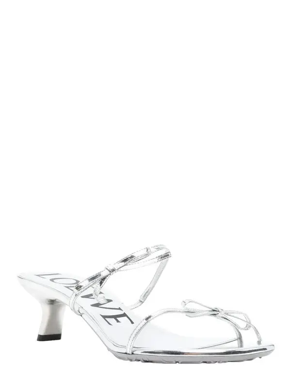 Loewe 45mm Petal Sandals - Silver