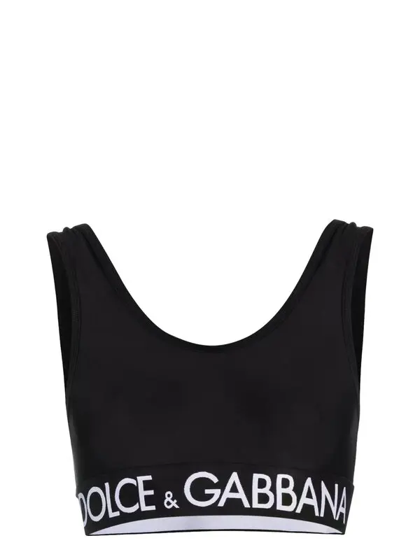 Dolce & Gabbana Logo-underband Sports Bra - Black