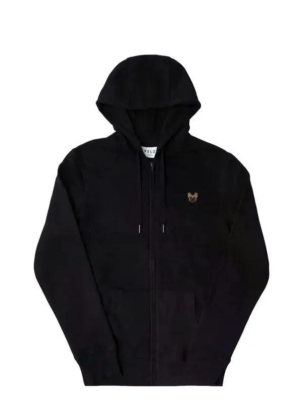 PELO FOUNDATION Bouledogue Zip-up Hoodie - Black