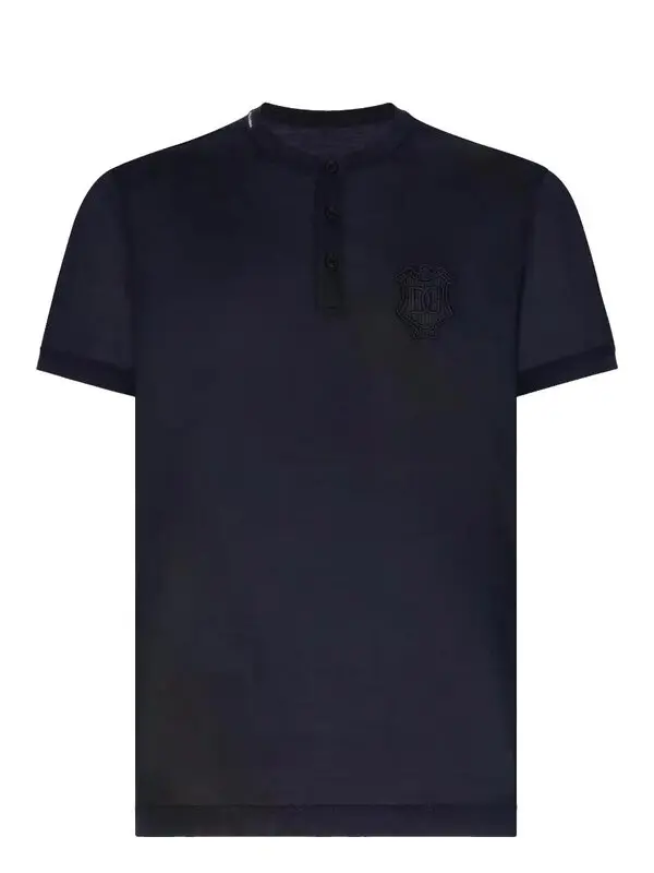 Dolce & Gabbana Heraldic Dg Logo-embroidered T-shirt - Blue
