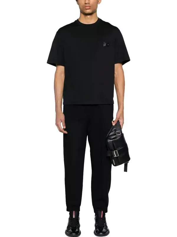 Neil Barrett Piercing-patch Cotton T-shirt - Black