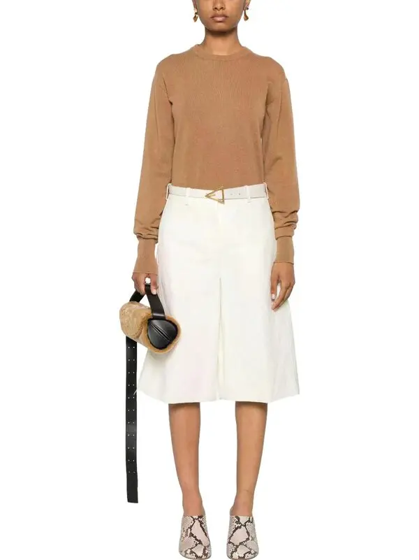 JIL SANDER Crew Neck Cashmere Jumper - Neutrals