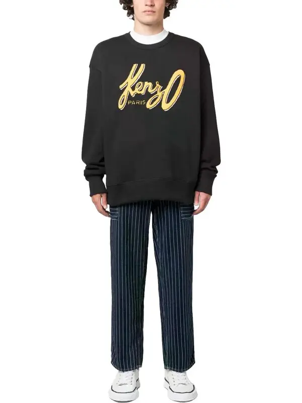 Kenzo Logo-print Cotton Sweatshirt - Black