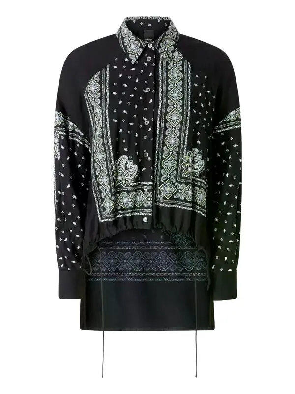 Pinko Printed Bandana Shirt - Black