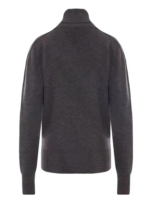 Burberry Wool Roll Neck Jumper - Grey