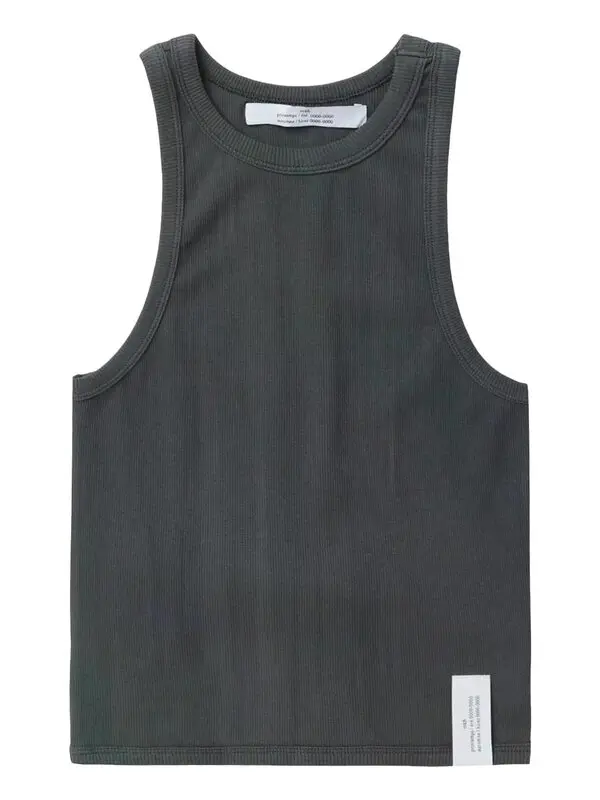 Rokh Ribbed-knit Tank Top - Grey