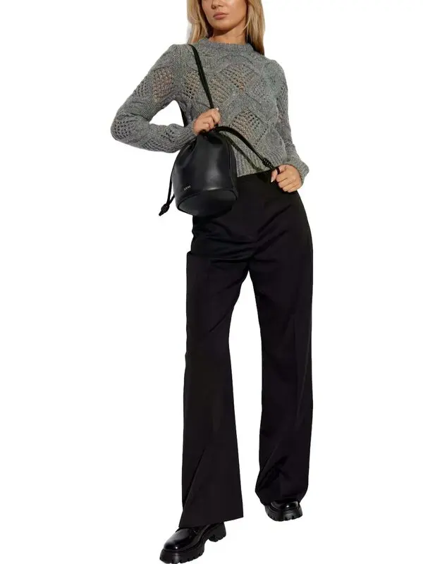 Sportmax Open-knit Long-sleeve Jumper - Grey