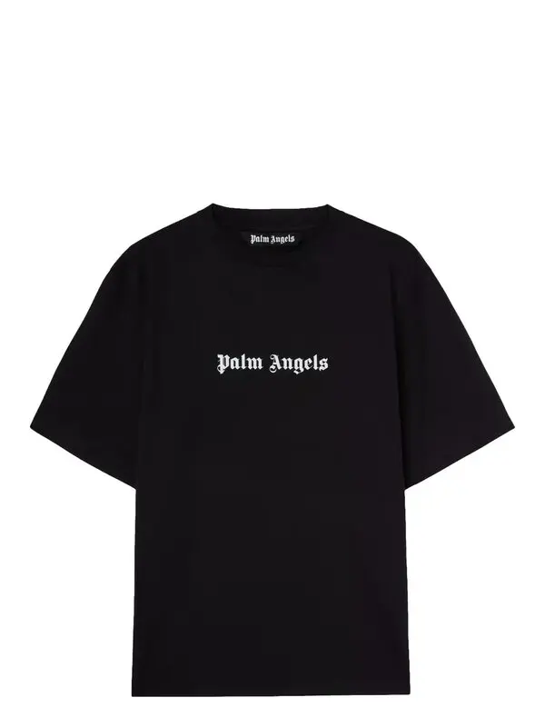 Palm Angels Printed Cotton T-shirt - Black