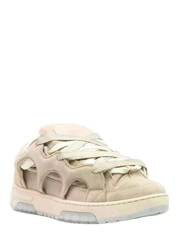 SANTHA Suede Sneakers - Neutrals