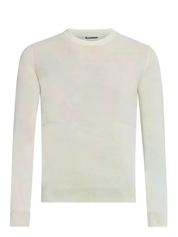 JIL SANDER Crew-neck Virgin Wool Jumper - Neutrals