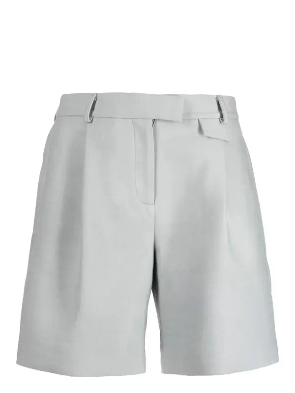 Matériel Ash Virgin Wool Blend Pleated Chino Shorts - Grey