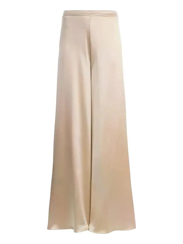 Voz Charmeuse Palazzo Trousers - Neutrals