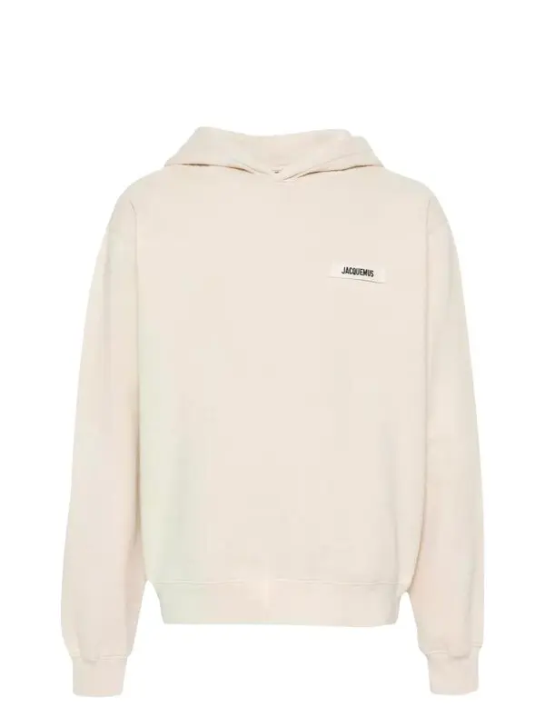 Jacquemus Le Hoodie Gros Grain Top - Neutrals