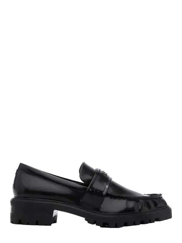 Senso Met I Calf Leather Loafers - Black