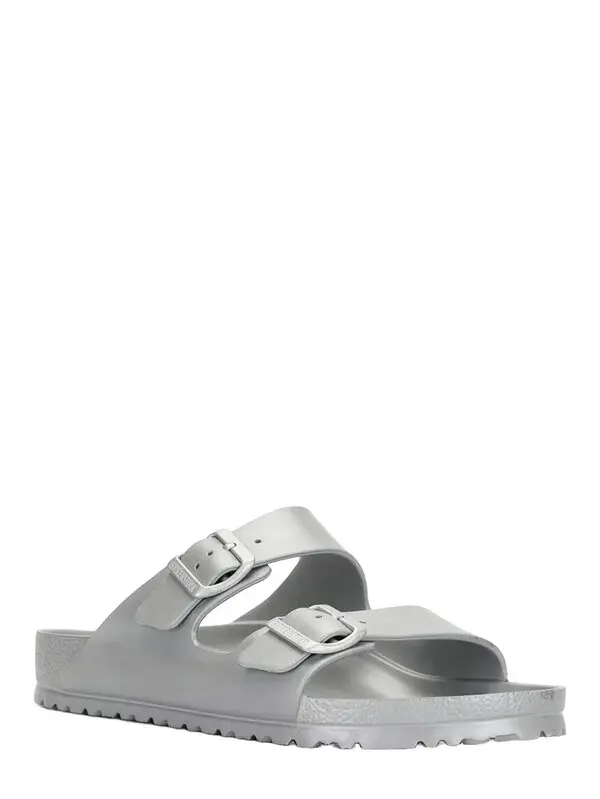 BIRKENSTOCK Arizona Buckled Slides - Grey