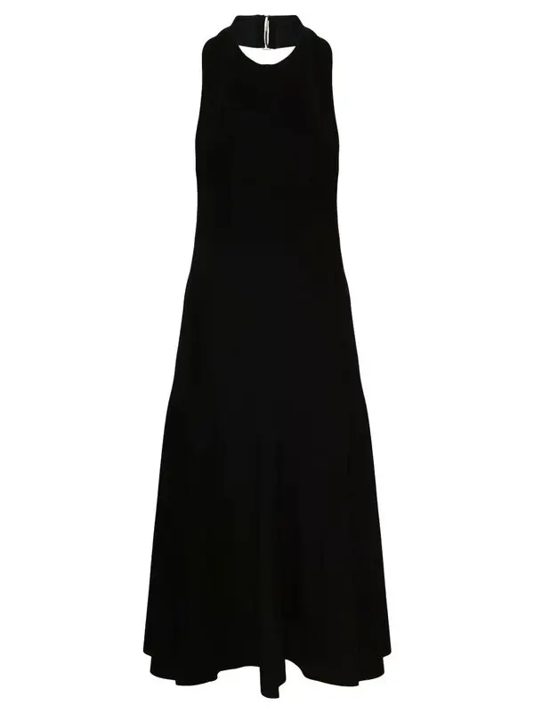 Jacquemus La Robe Favola Crepe Midi Dress - Black