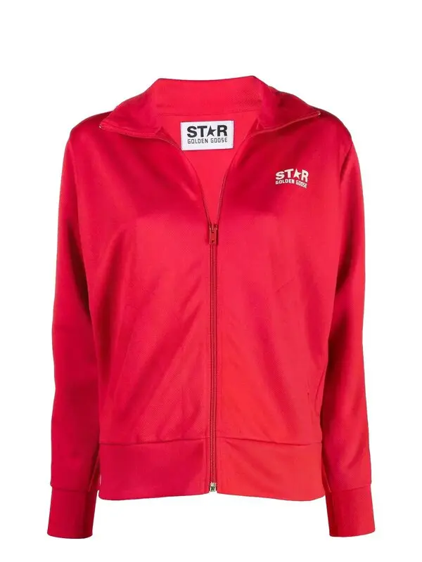GOLDEN GOOSE Star-print Two-tone Bomber Jacket - Red