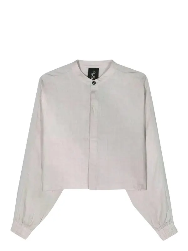 THOM KROM Cropped Linen Shirt - Grey