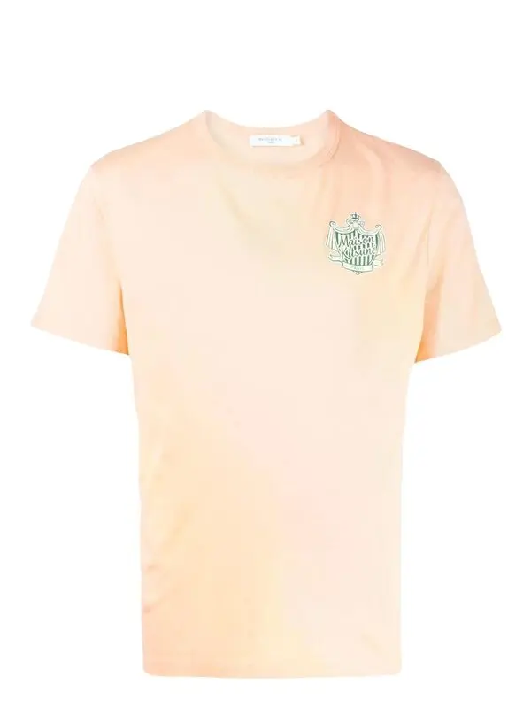 Maison Kitsuné Logo-print Cotton T-shirt - Pink