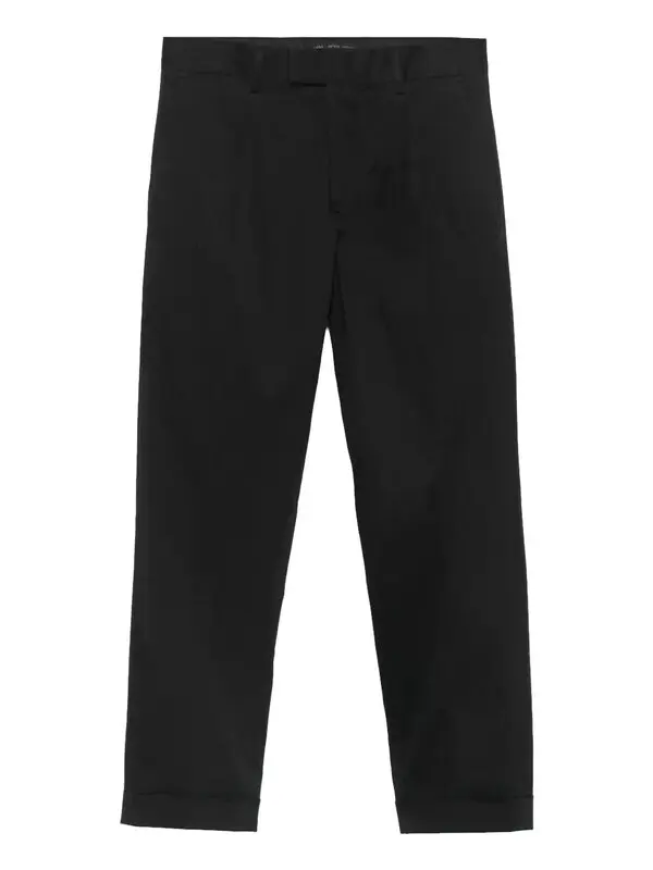 LOW BRAND Tailored Logo-tag Trousers - Black