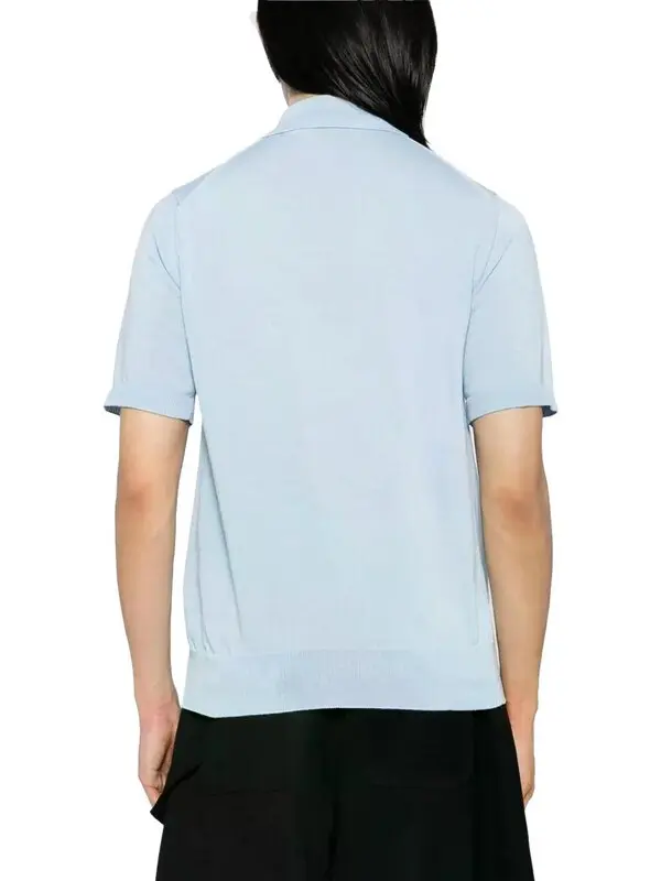 Comme Des Garçons Knitted Polo Shirt - Blue