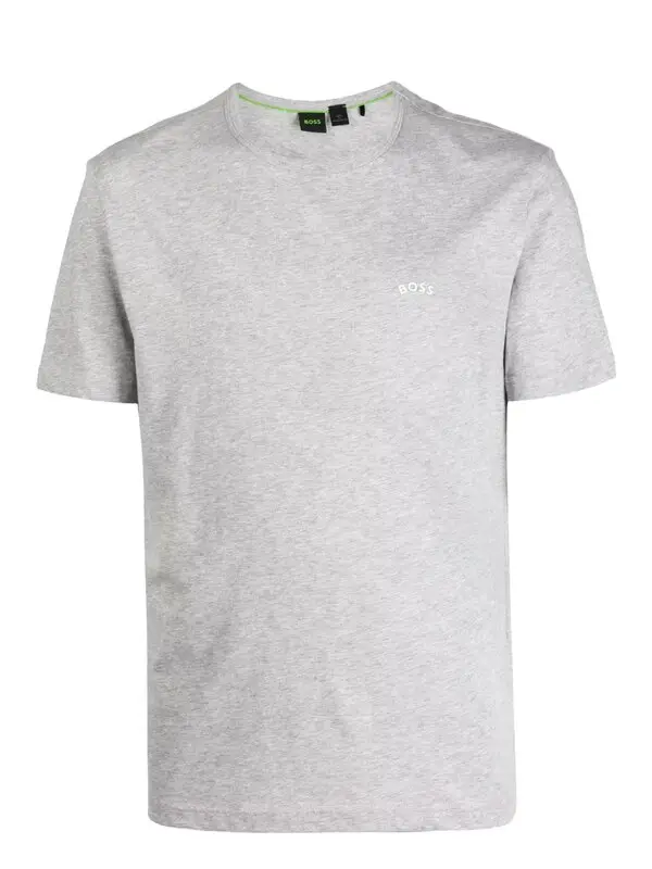 BOSS Logo-print Cotton T-shirt - Grey