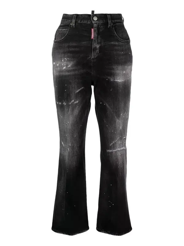 Dsquared2 Distressed Flared Jeans - Black