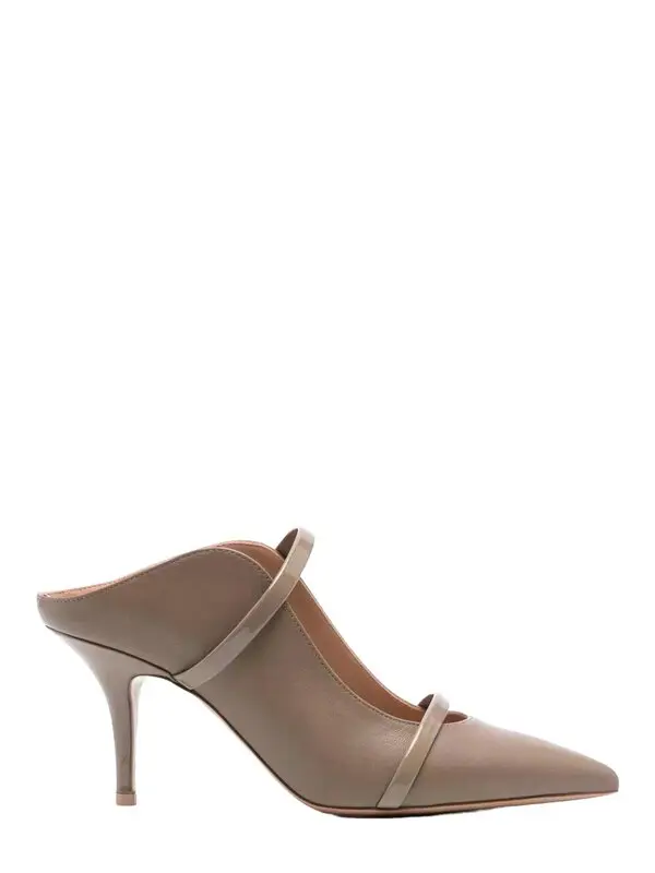 MALONE SOULIERS Maureen 70mm Leather Mules - Neutrals