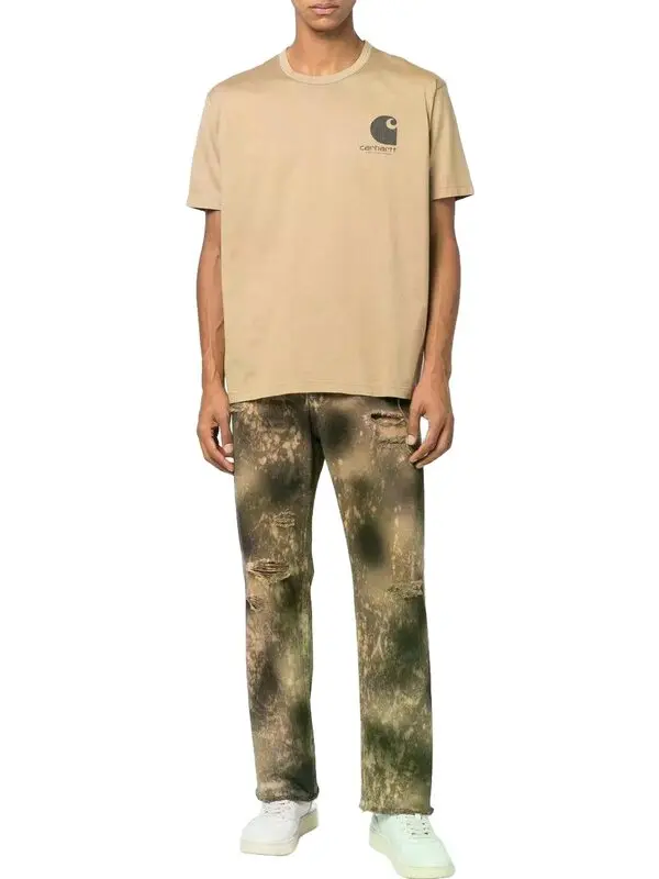 Junya Watanabe Logo-print Short-sleeve T-shirt - Neutrals