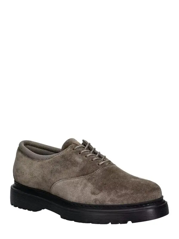 Filling Pieces Leather Oxford Shoes - Grey