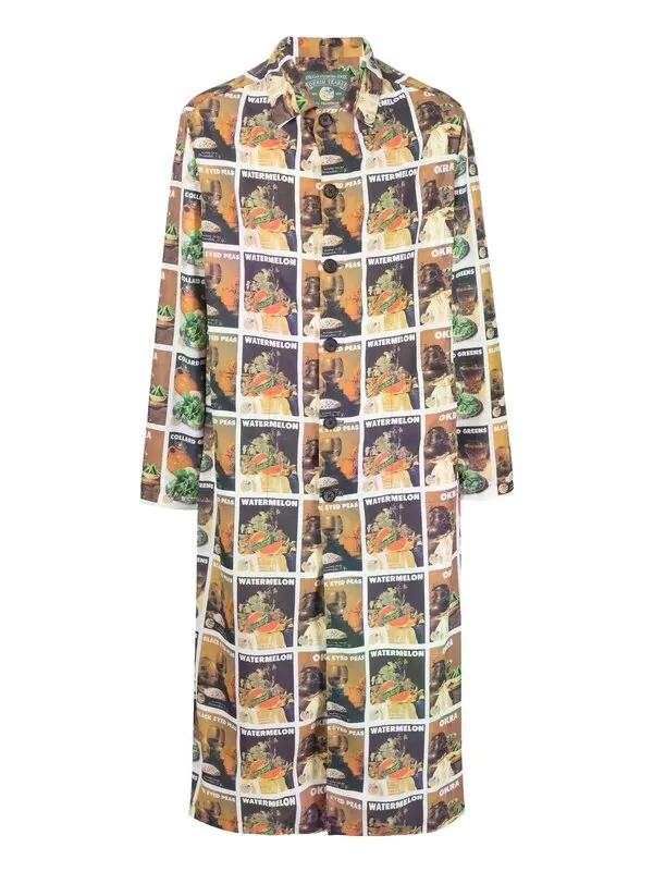 DENIM TEARS Graphic-print Long-length Shirt - Multicolour