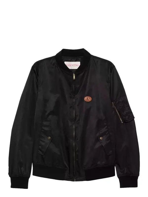 Valentino Garavani Zip-up Bomber Jacket - Black