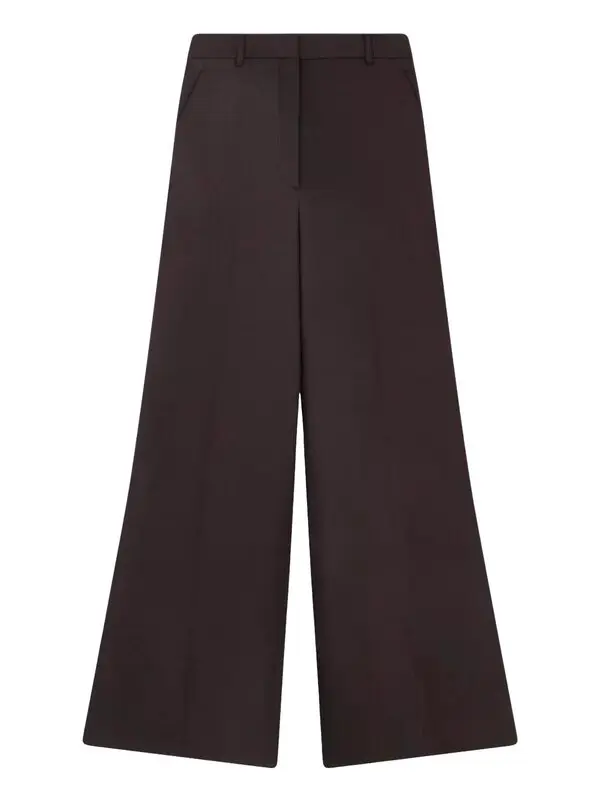 Stella McCartney Wool Mid-rise Flared Trousers - Brown