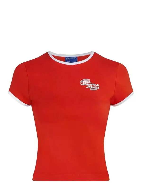 Karl Lagerfeld Logo Print T-shirt - Red