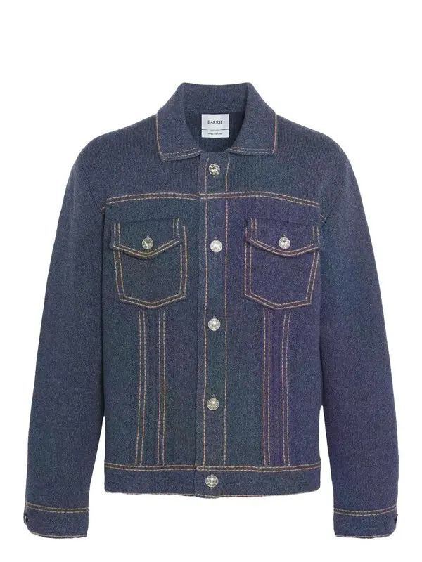 BARRIE Knitted Denim Jacket - Blue