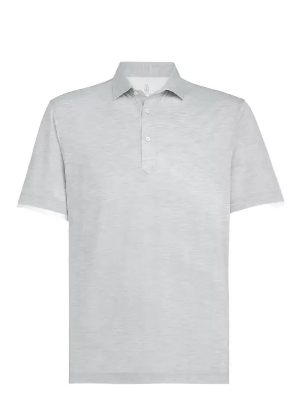Brunello Cucinelli Layered Polo Shirt - Grey
