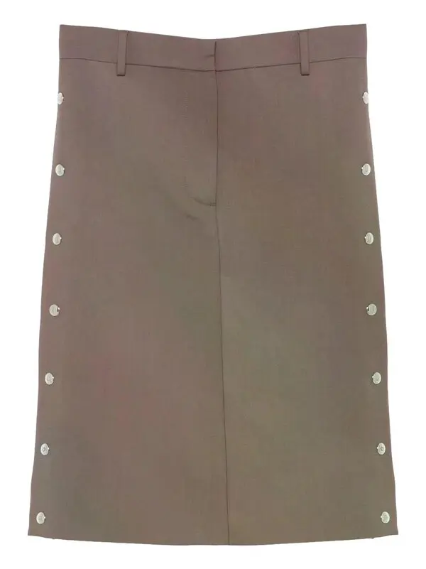 Stella McCartney Midi Skirt With Stud Detailing - Brown