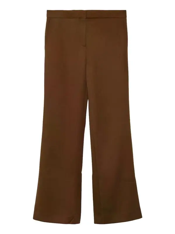 Tory Burch Wool Twill Trousers - Brown