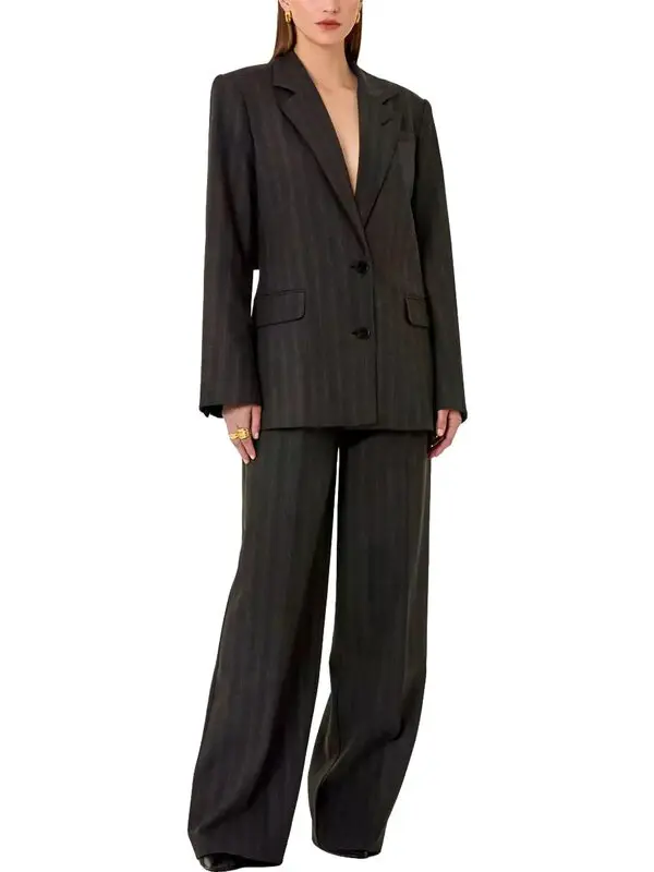 NICHOLAS Nadia Pinstripe Blazer - Grey