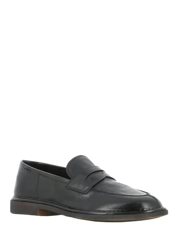 ALEXANDER HOTTO Leather Penny Loafers - Black