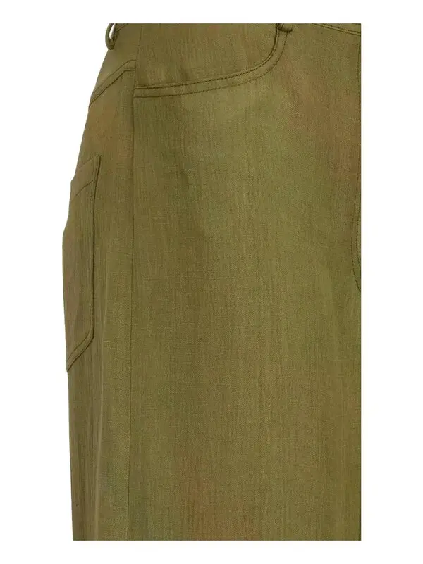 Alberta Ferretti Palazzo Trousers - Green