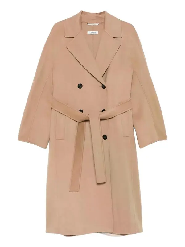 Max Mara Double-breasted Belted Coat - Neutrals