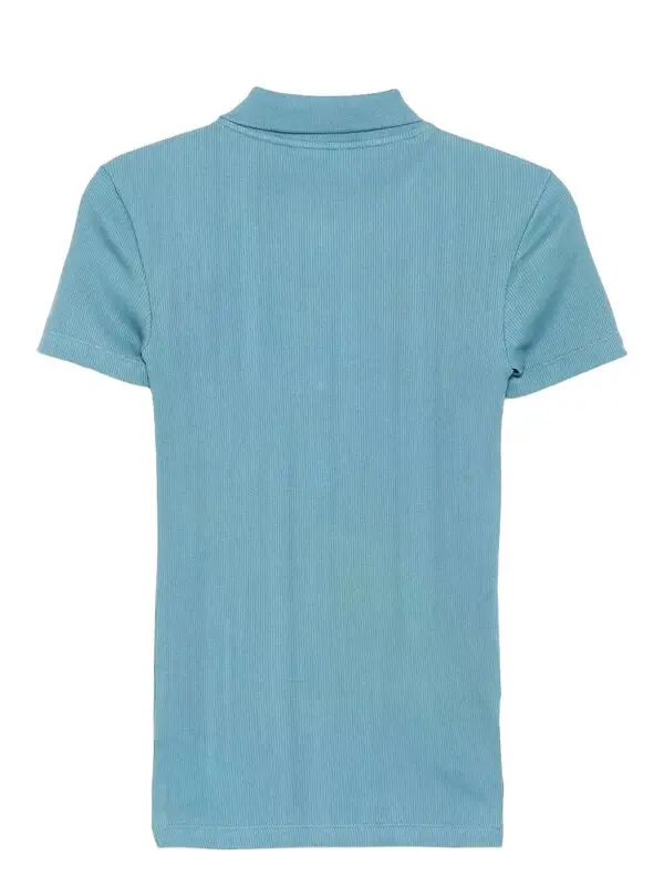 Lacoste Ribbed Polo Top - Blue