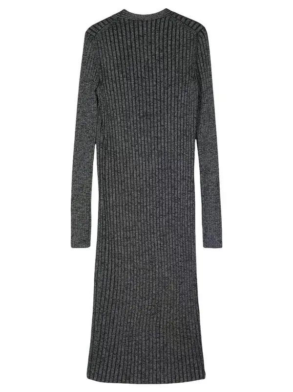 MRZ Ribbed Knit Midi Dress - Black