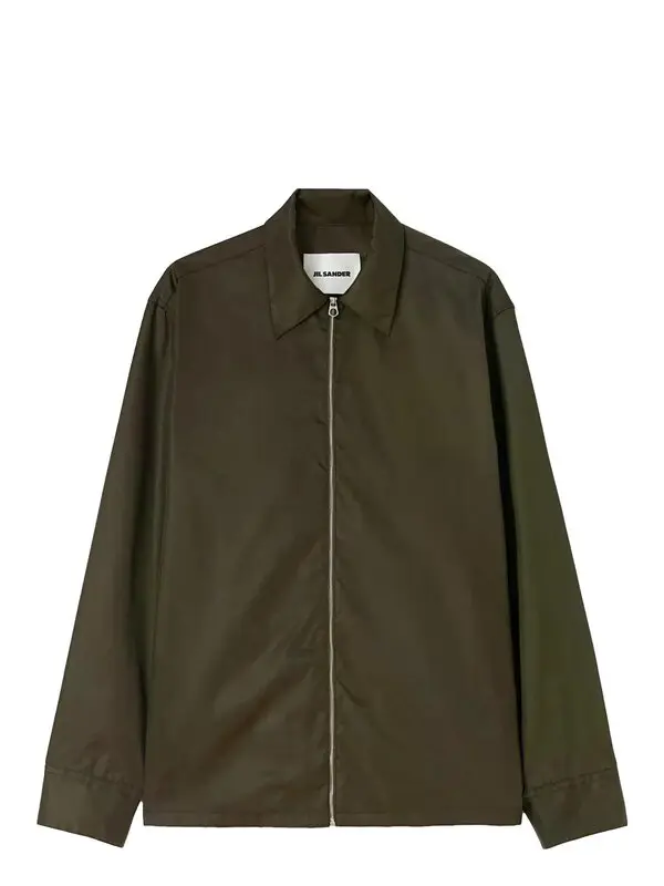 JIL SANDER Zip-up Shirt Jacket - Green