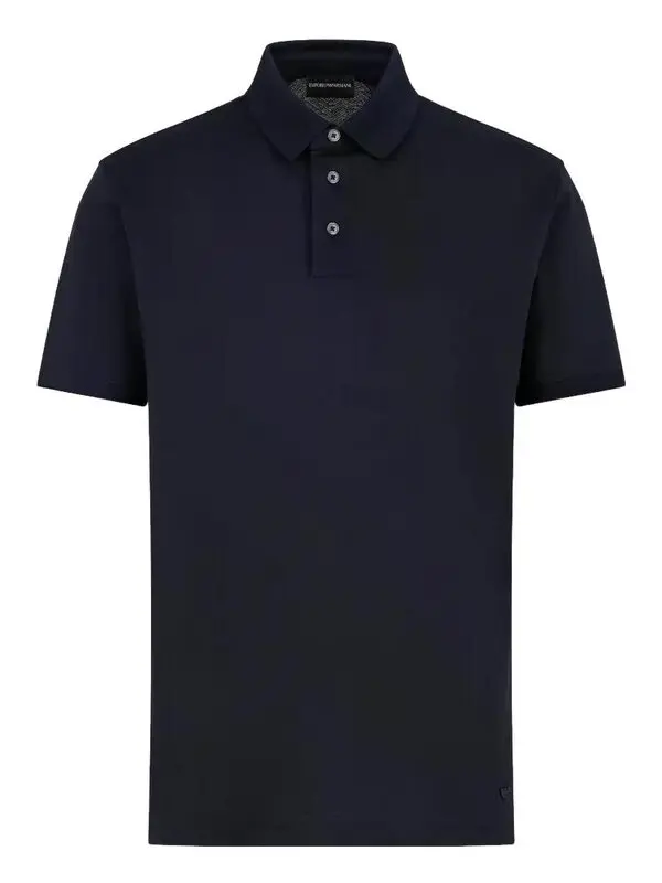 Emporio Armani Front-zipped Polo Shirt - Blue