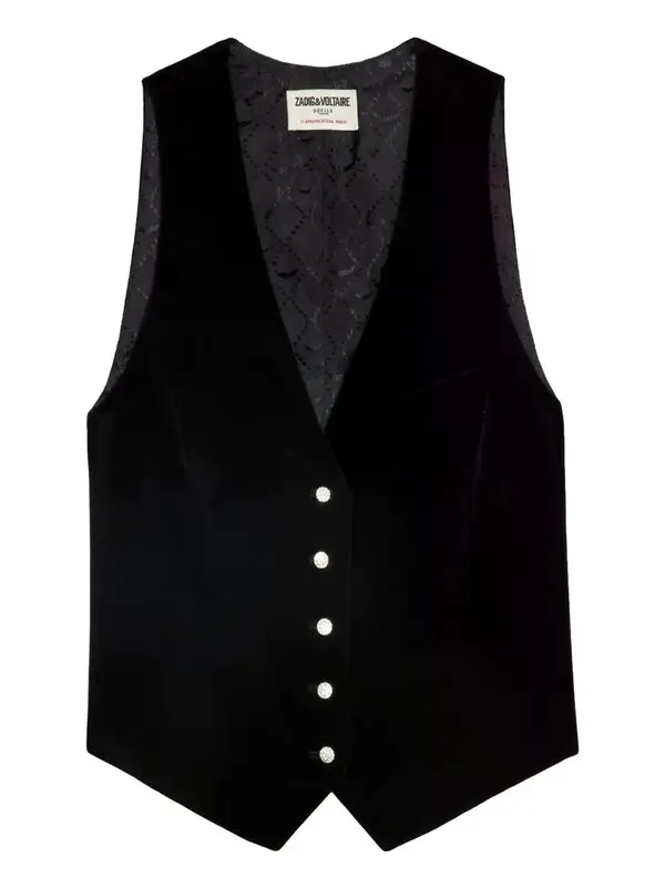 Zadig&Voltaire Emaux Velvet Vest - Black