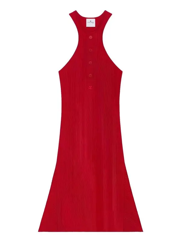 COURREGES Scuba Mini Dress - Red